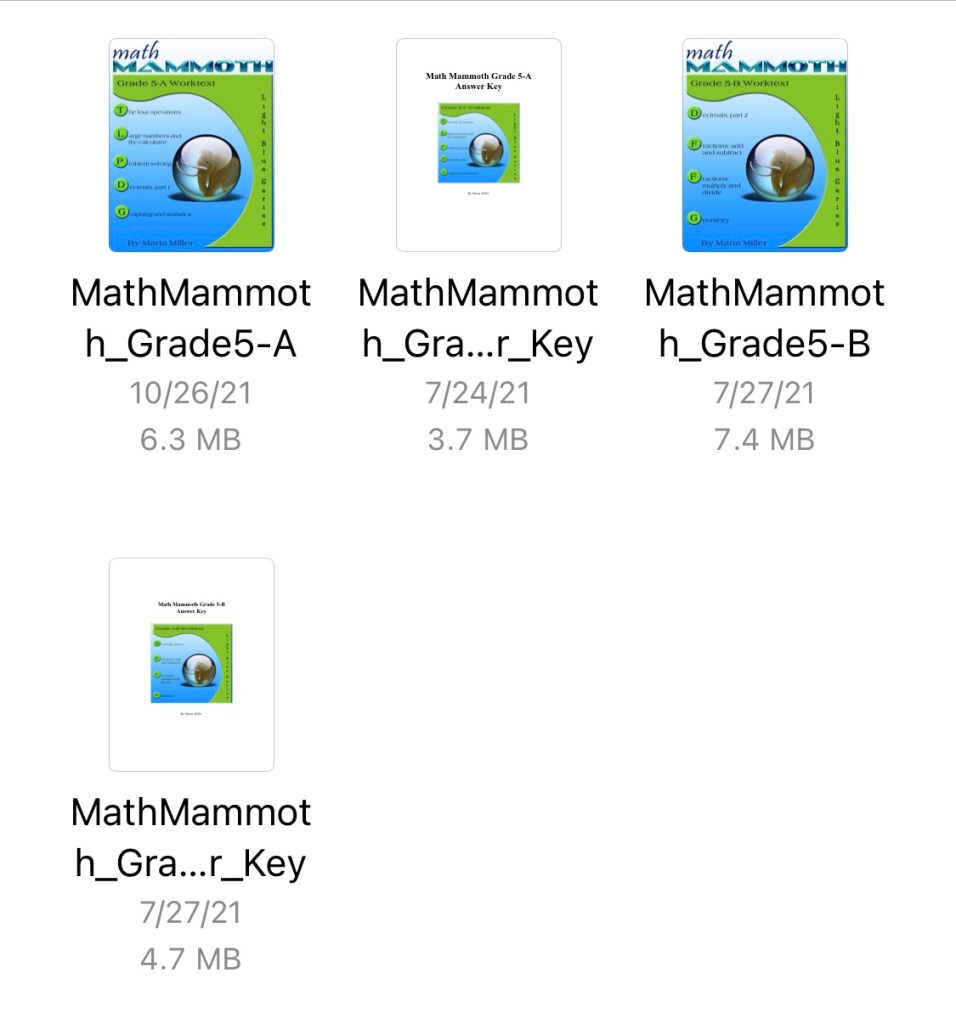 Math Mammoth Skills Review Workbook Grade 4 and 5th Grade Complete ...