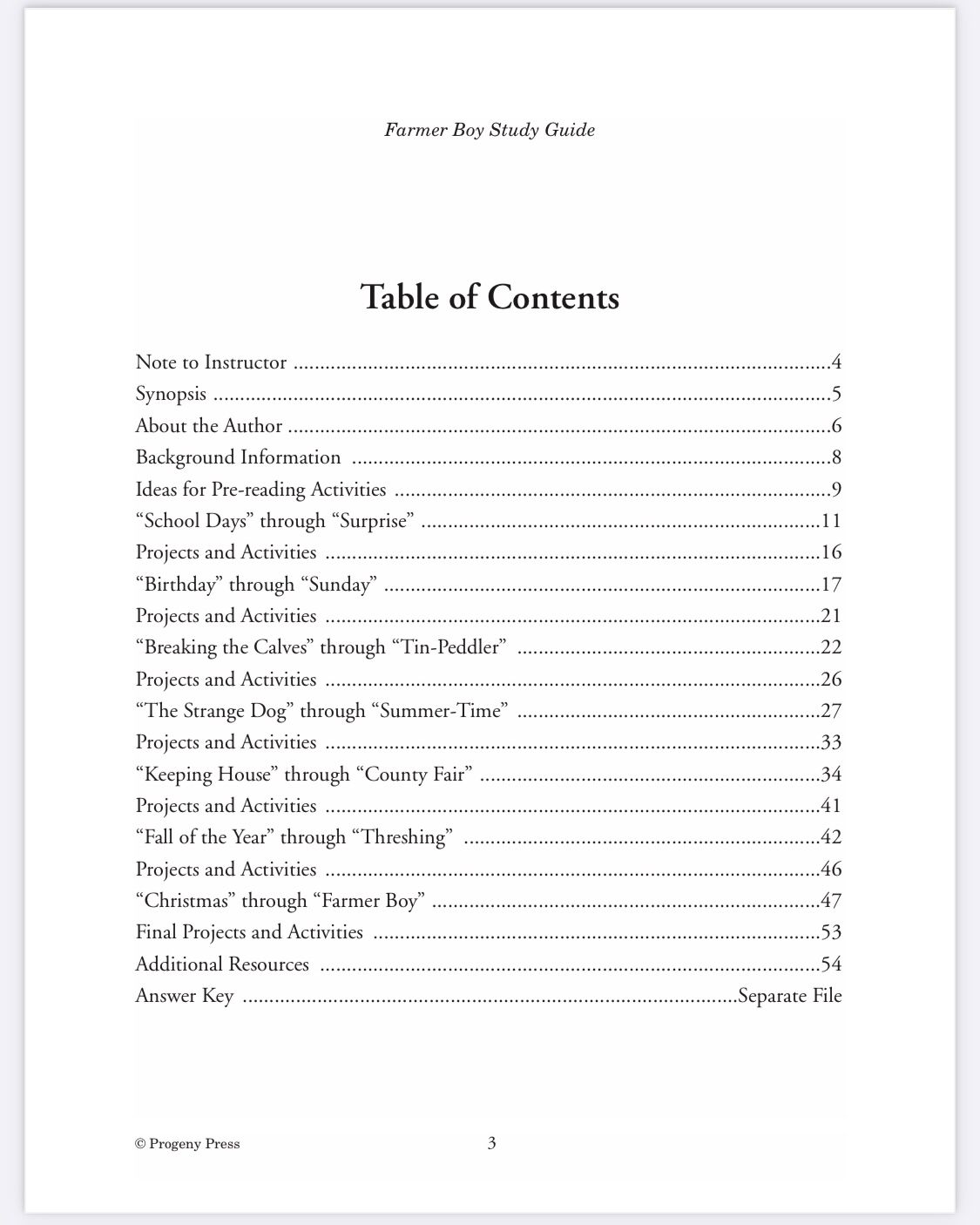 Progeny Press: Farmer Boy Study Guide Review! – Little Learner and Mom