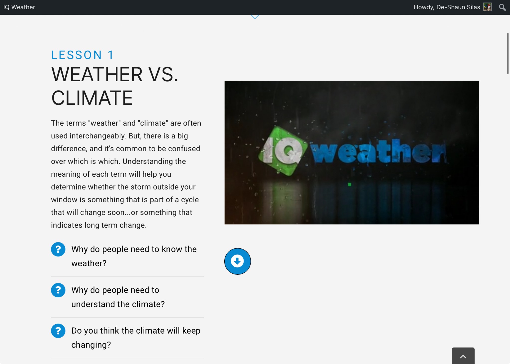 A Storm of Knowledge: Our Experience with IQ Weather Online Learning ...