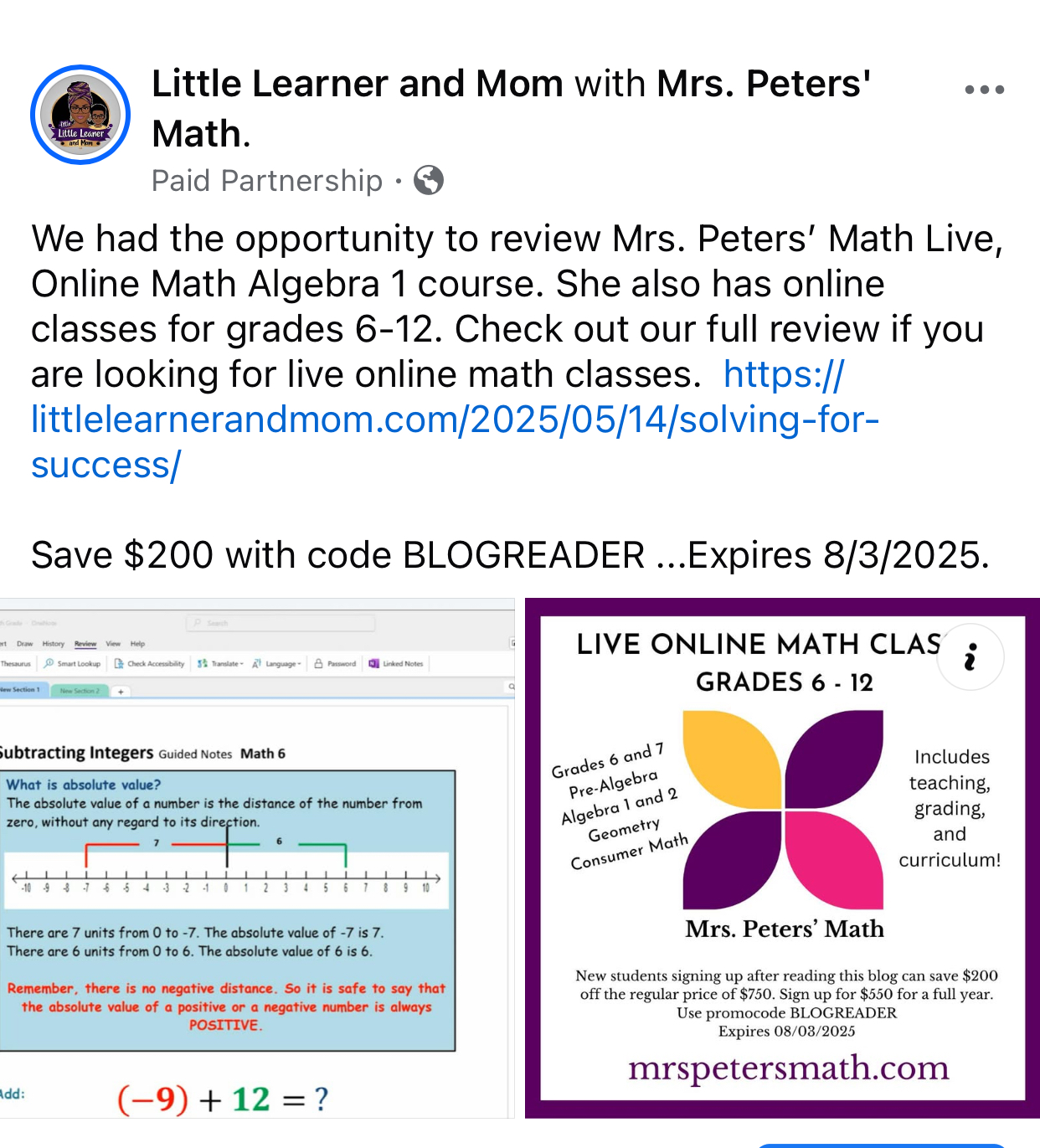Solving for Success: Mrs. Peters’ Live Algebra 1 Math Class! – Little ...