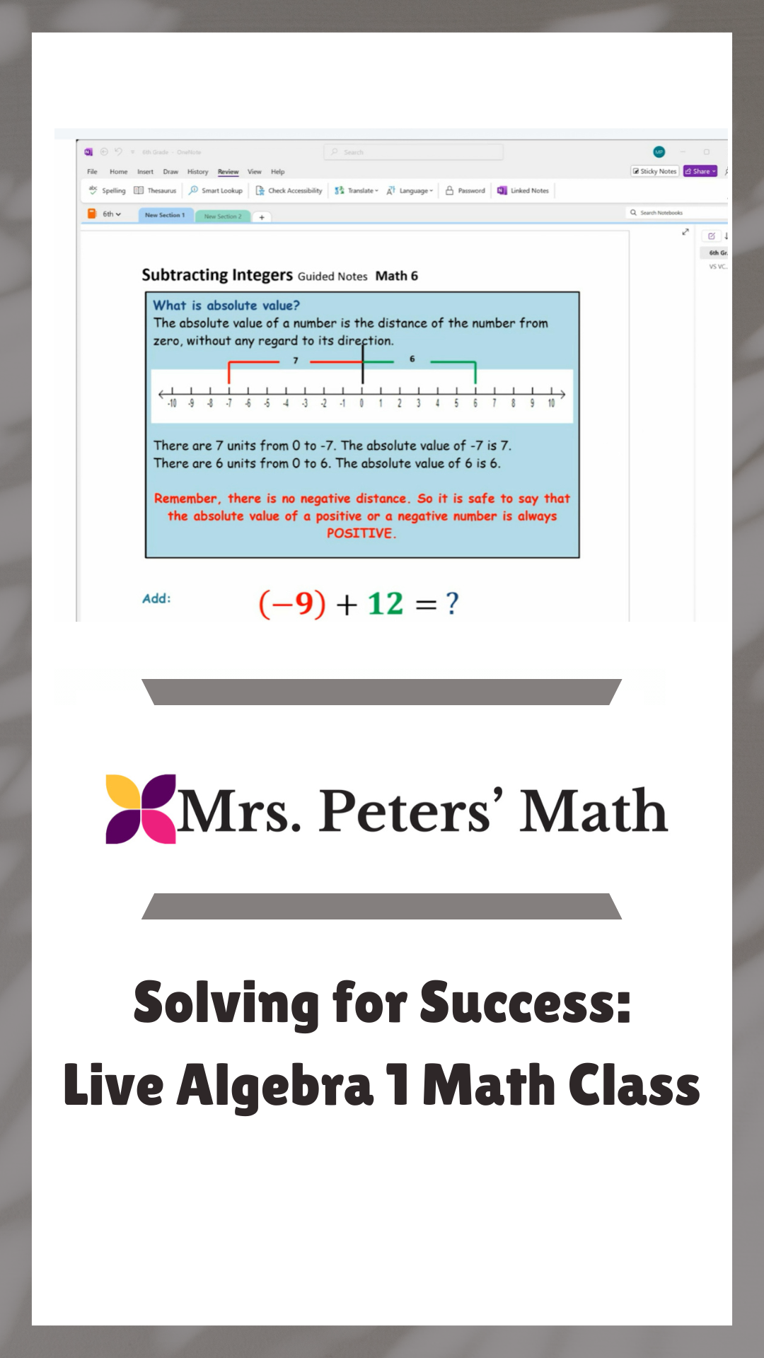 Solving for Success: Mrs. Peters’ Live Algebra 1 Math Class! – Little ...